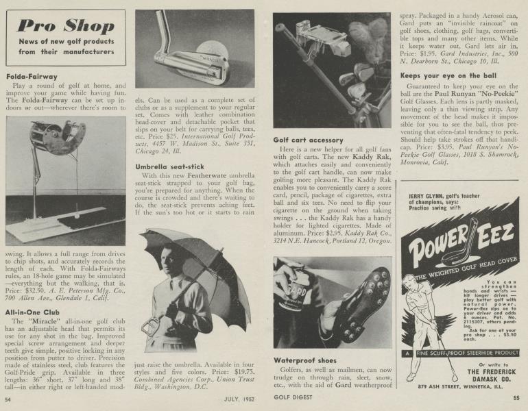 Pro Shop | Golf Digest | JULY 1952