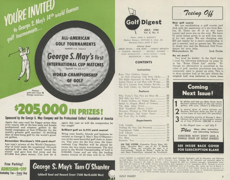 Coming Next Issue! | Golf Digest | JULY 1954