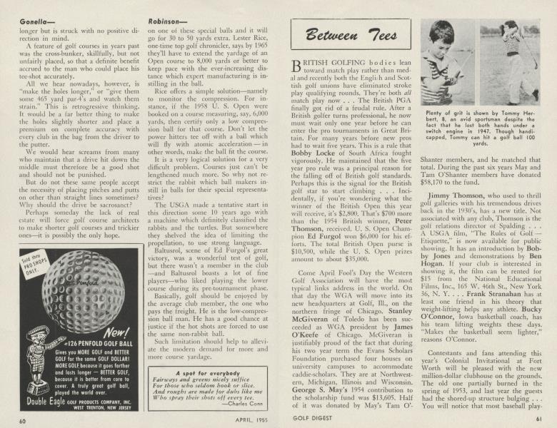 A spot for everybody | Golf Digest | APRIL 1955