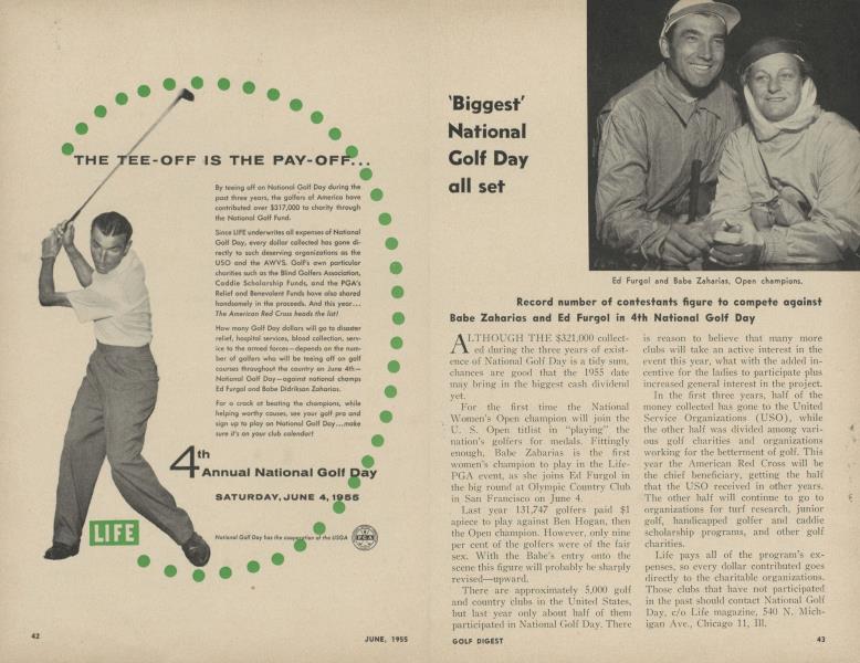 'Biggest' National Golf Day all set | Golf Digest | JUNE 1955