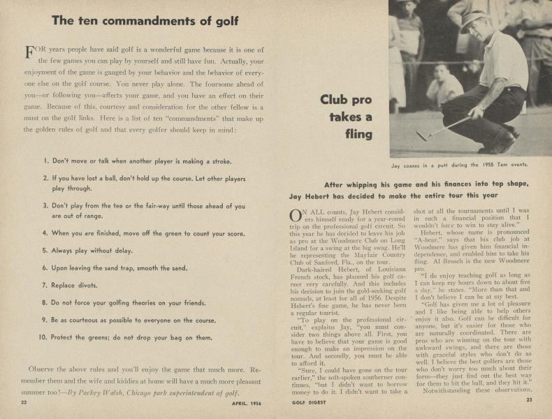 The ten commandments of golf | Golf Digest | APRIL 1956