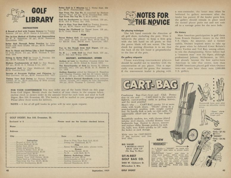 GOLF LIBRARY | Golf Digest | SEPTEMBER 1959