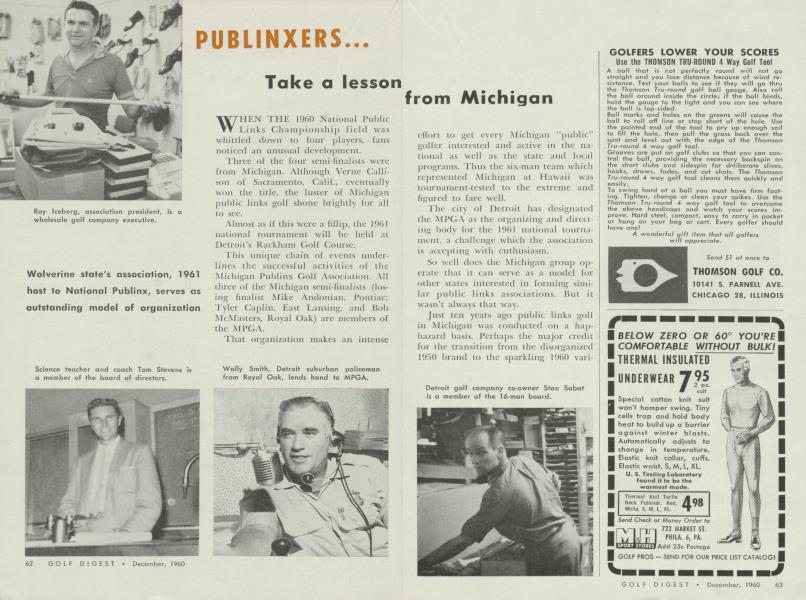 Take a lesson from Michigan | Golf Digest | DECEMBER 1960