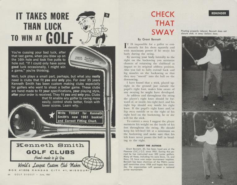 CHECK THAT SWAY | Golf Digest | JUNE 1961