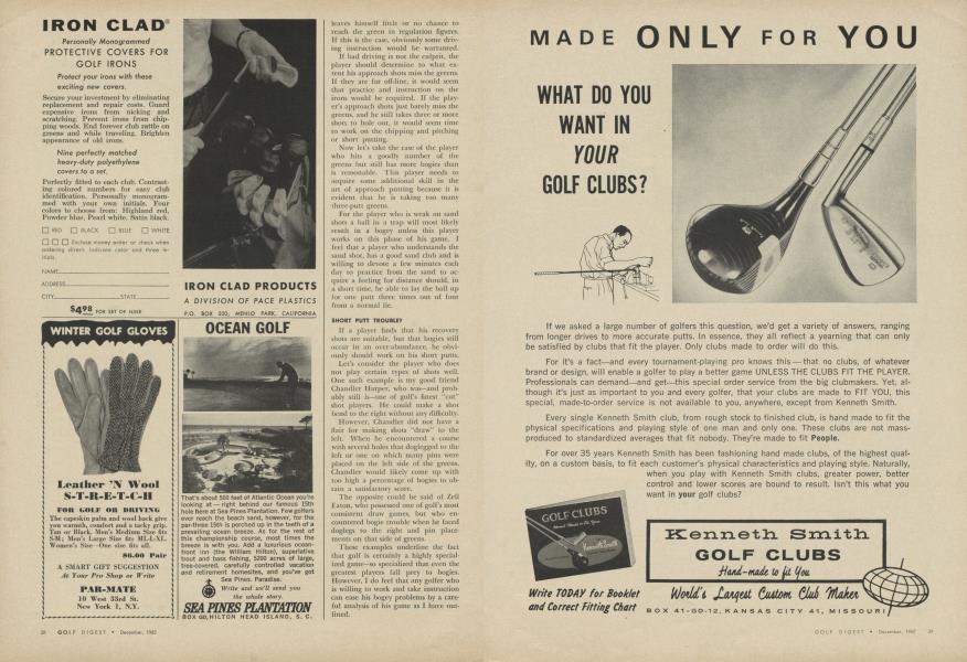 Kenneth Smith GOLF CLUBS | Golf Digest | DECEMBER 1962