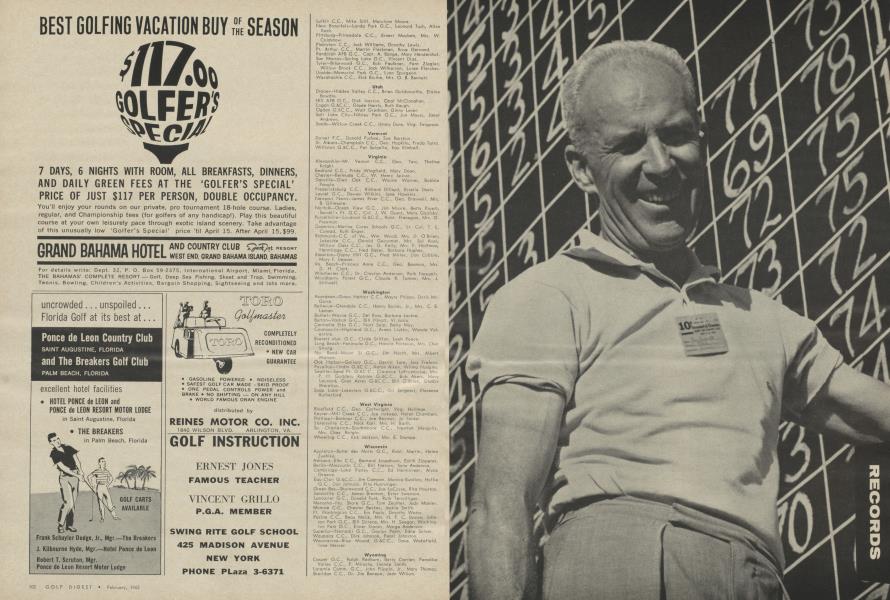 Past Men Pro Records | Golf Digest | FEBRUARY 1963