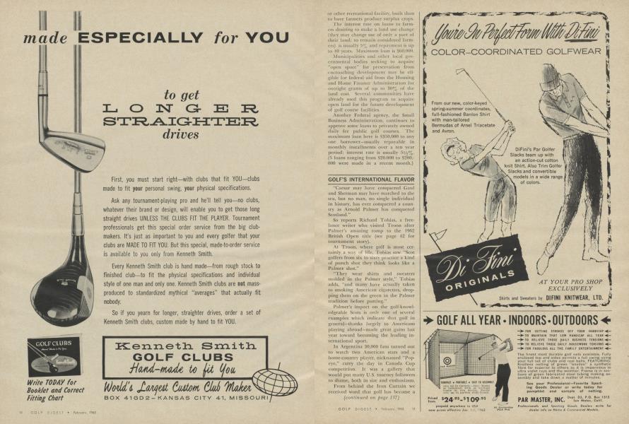 Kenneth Smith Golf Clubs | Golf Digest | FEBRUARY 1963