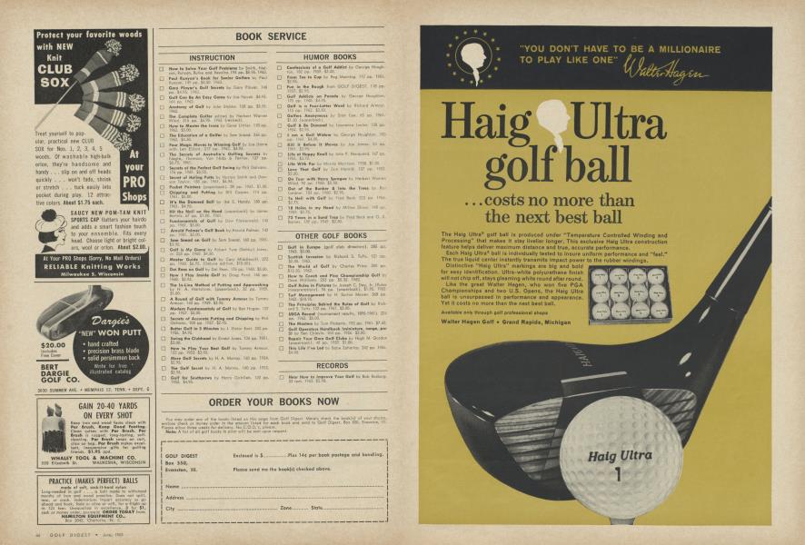 Haig Ultra Golf Balls | Golf Digest | JUNE 1963