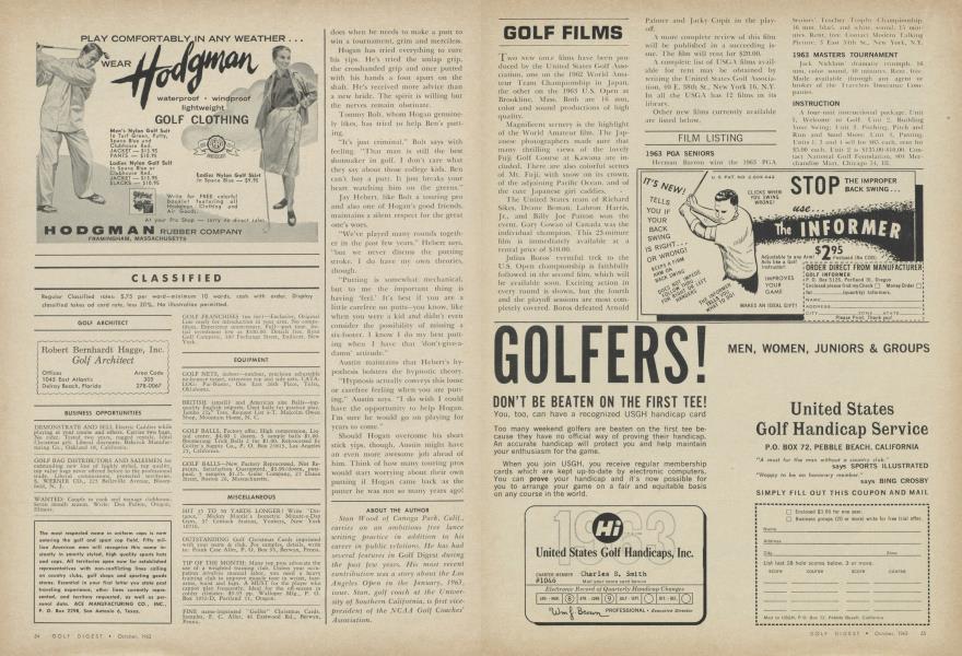 GOLF FILMS | Golf Digest | OCTOBER 1963