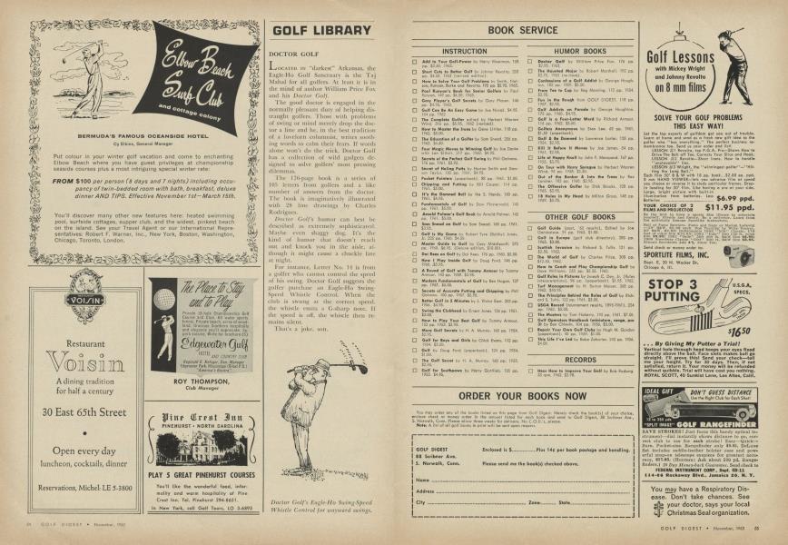 GOLF LIBRARY | Golf Digest | NOVEMBER 1963