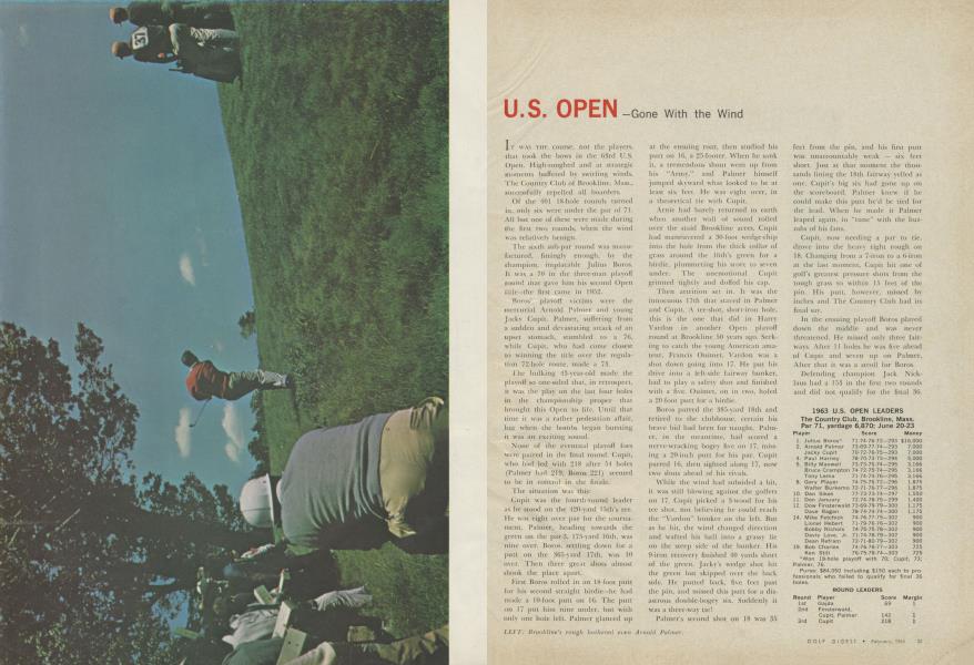 U.S. OPEN —Gone With the Wind | Golf Digest | FEBRUARY 1964