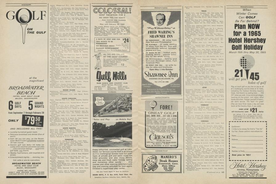 BROADWATER BEACH HOTEL AND GOLF CLUB | Golf Digest | FEBRUARY 1965