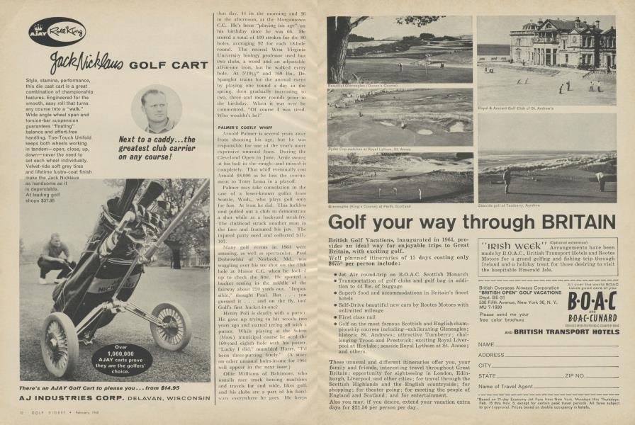 BRITISH OPEN GOLF VACATIONS | Golf Digest | FEBRUARY 1965