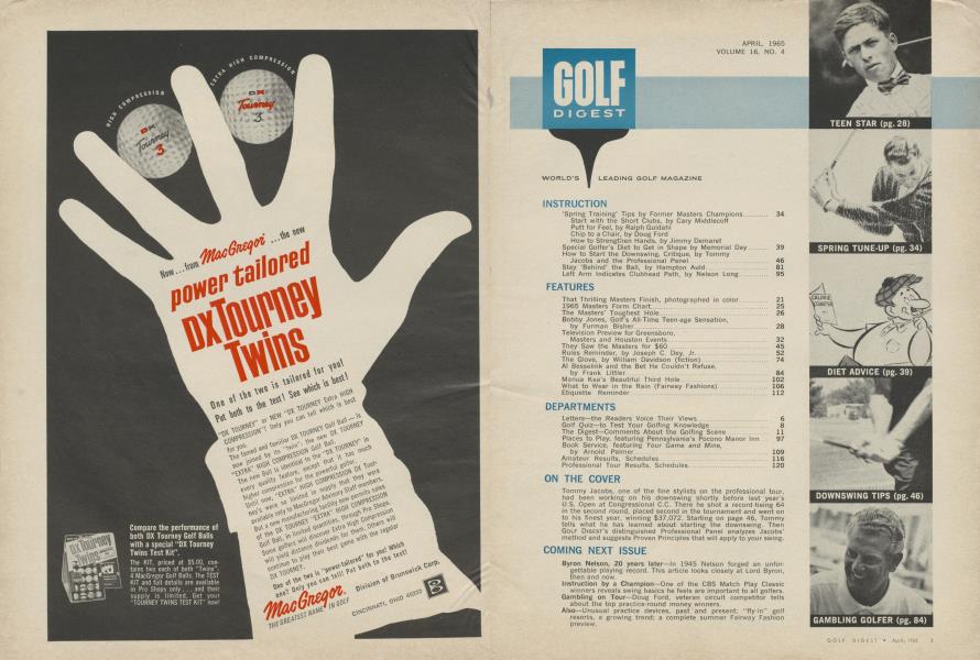 COMING NEXT ISSUE | Golf Digest | APRIL 1965