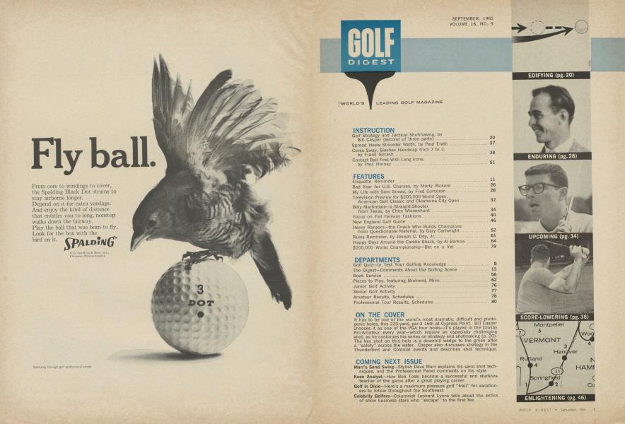 GOLF DIGEST | Golf Digest | SEPTEMBER 1965