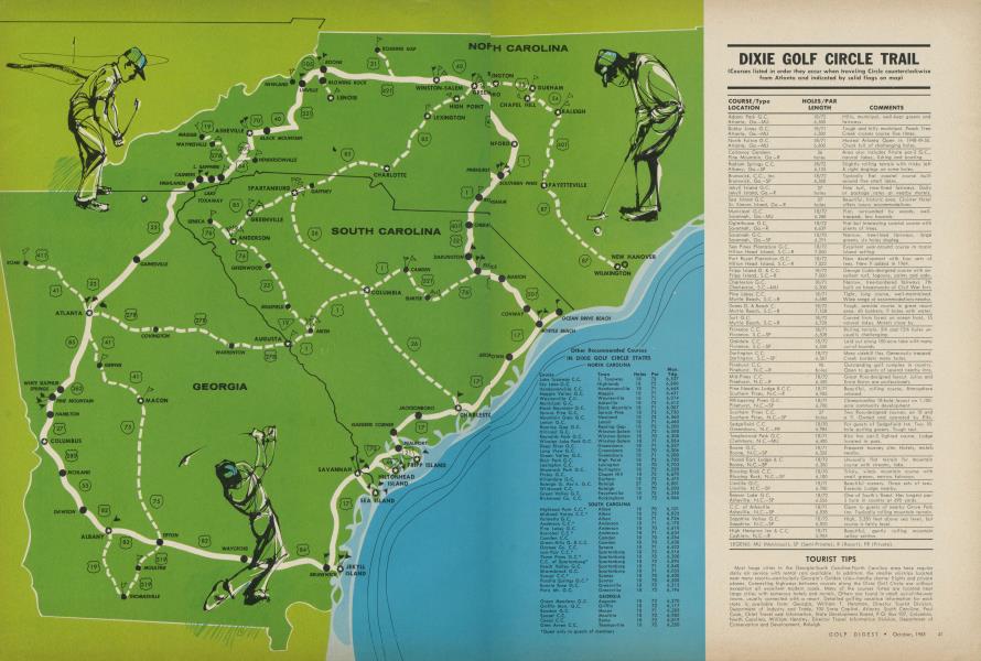 DIXIE GOLF CIRCLE TRAIL | Golf Digest | OCTOBER 1965