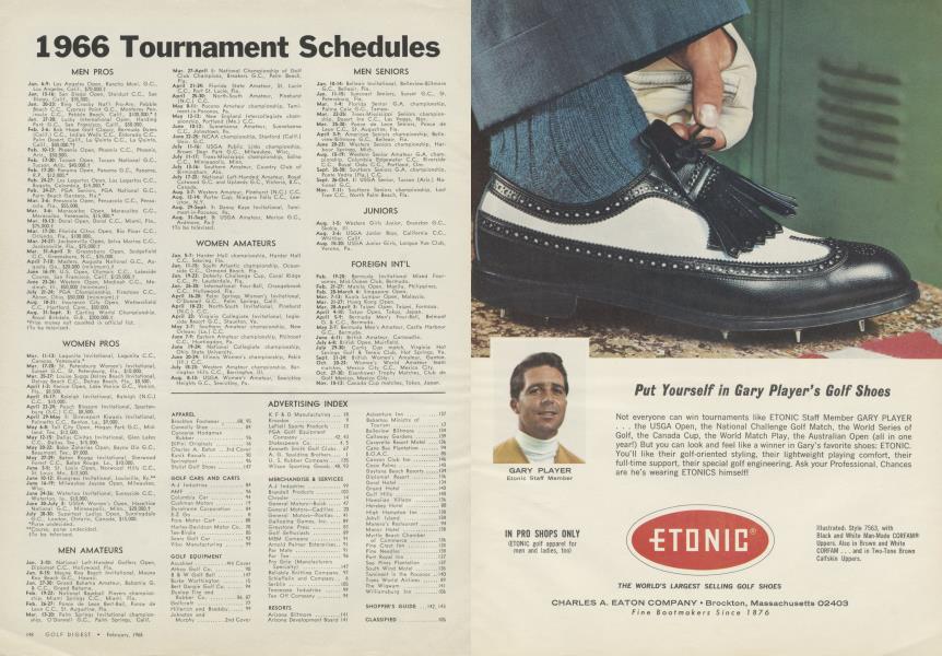 1966 Tournament Schedules | Golf Digest | FEBRUARY 1966