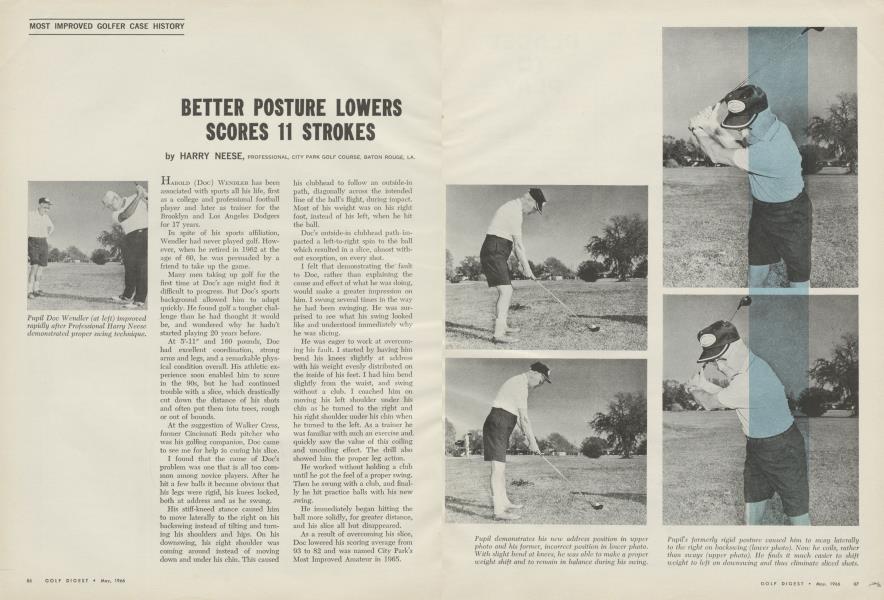 BETTER POSTURE LOWERS SCORES 11 STROKES | Golf Digest | MAY 1966