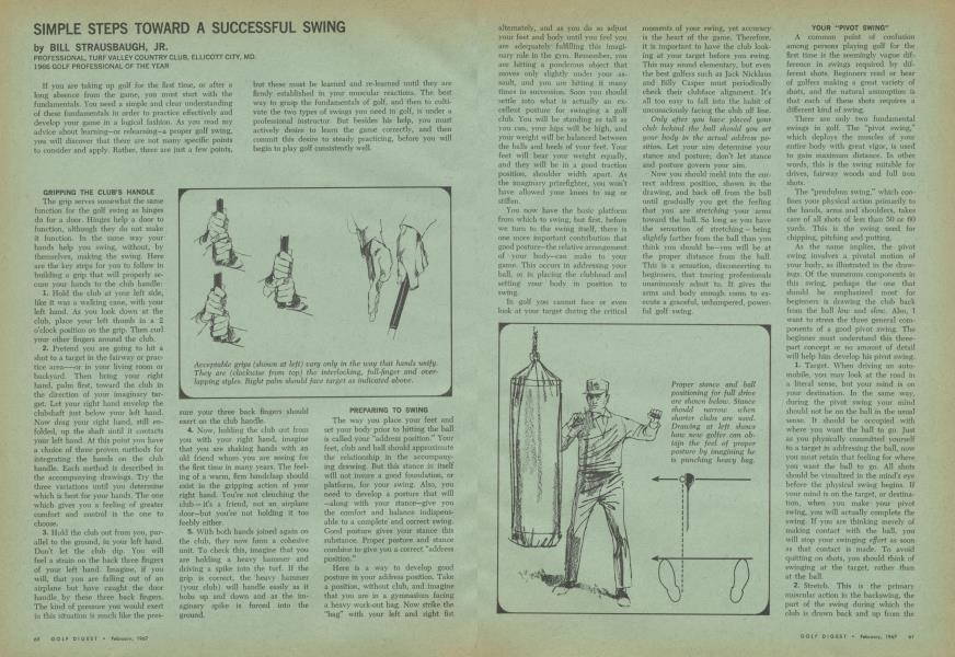 SIMPLE STEPS TOWARD A SUCCESSFUL SWING | Golf Digest | FEBRUARY 1967