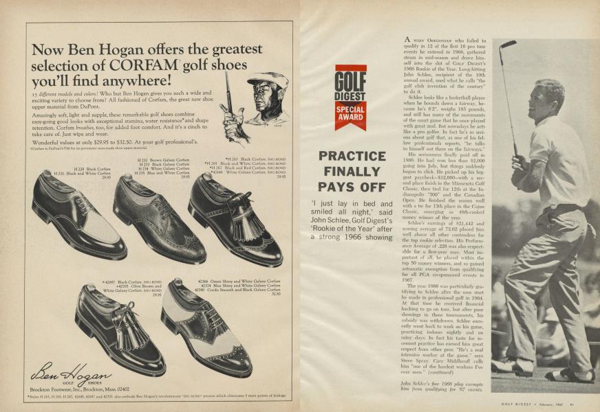 PRACTICE FINALLY PAYS OFF | Golf Digest | FEBRUARY 1967