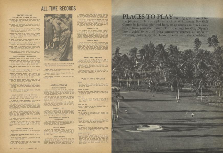 ALL-TIME RECORDS | Golf Digest | FEBRUARY 1967
