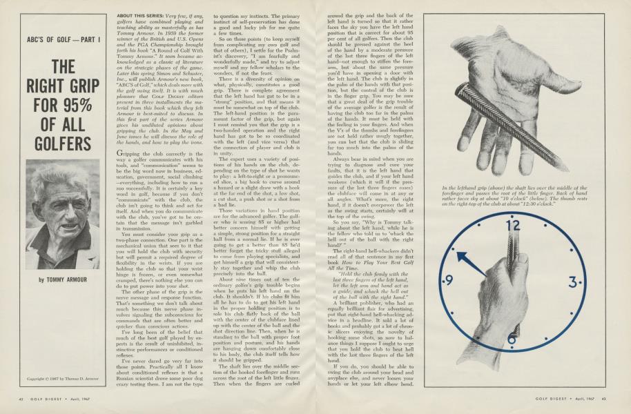 THE RIGHT GRIP FOR 95% OF ALL GOLFERS | Golf Digest | APRIL 1967
