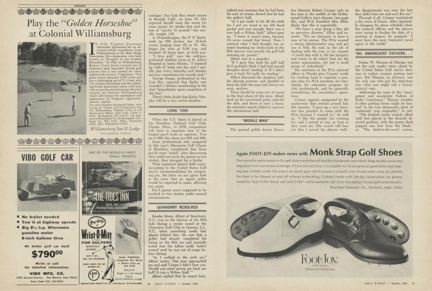 VIBO MFG. CO. GOLF CART | Golf Digest | OCTOBER 1967