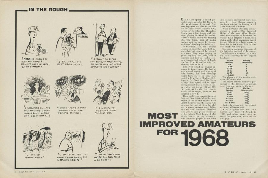 MOST IMPROVED AMATEURS FOR 1968 | Golf Digest | JANAURY 1969