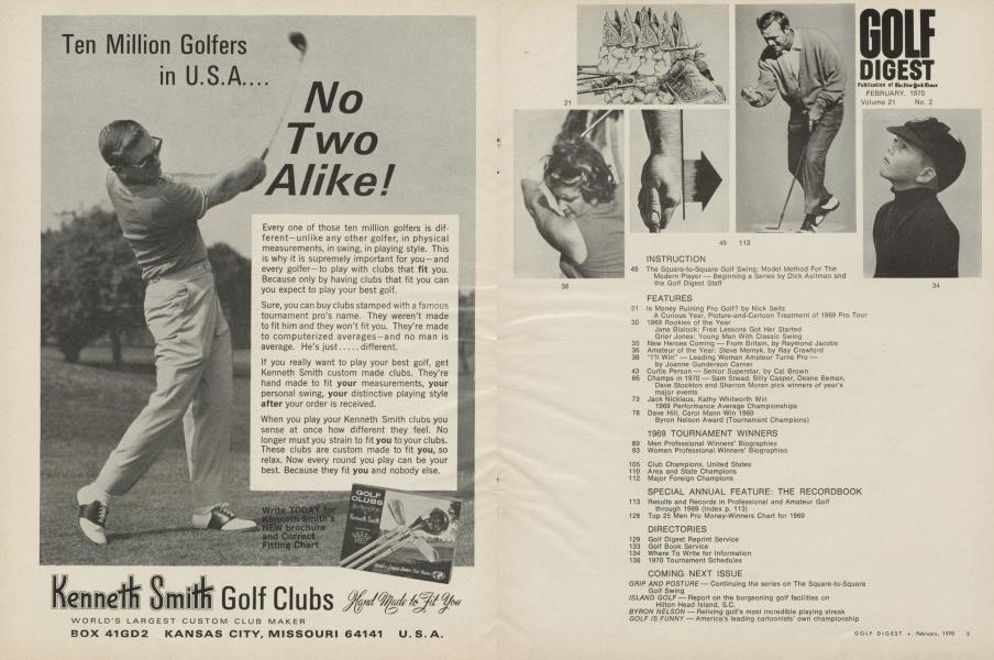 Kenneth Smith Gilf Clubs | Golf Digest | FEBRUARY 1970