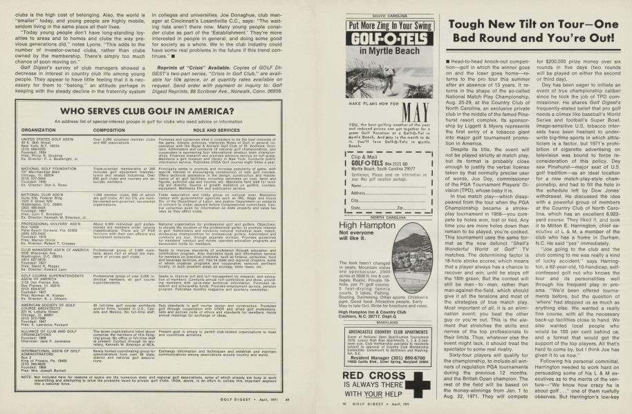 High Hampton Inn & Country Club | Golf Digest | APRIL 1971