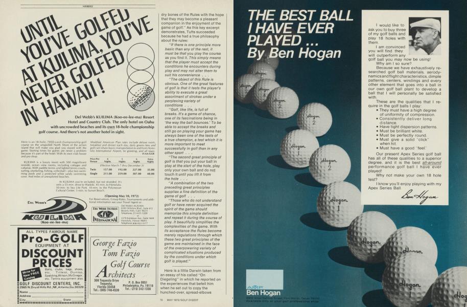 George Fazio Tom Fazio Golf Course Architects | Golf Digest | MAY 1972