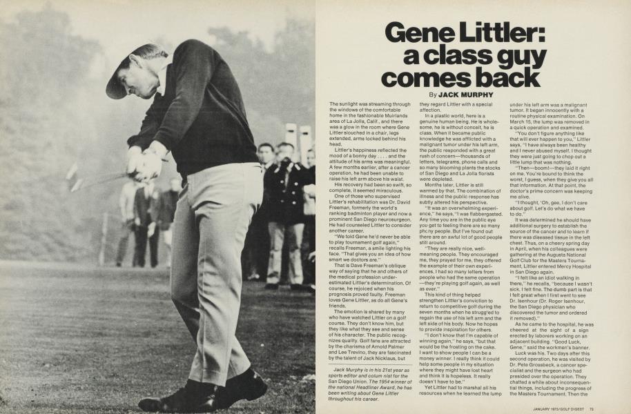 Gene Littler: a class guy comes back | Golf Digest | JANUARY 1973
