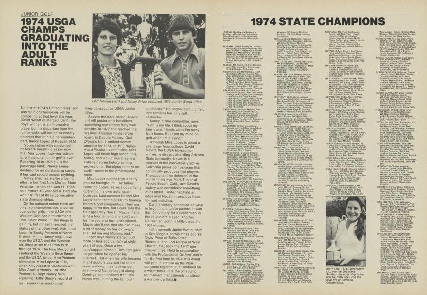 1974 State Champions | Golf Digest | FEBRUARY 1975