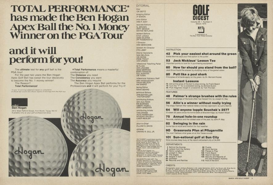 Ben Hogan | Golf Digest | MARCH 1975