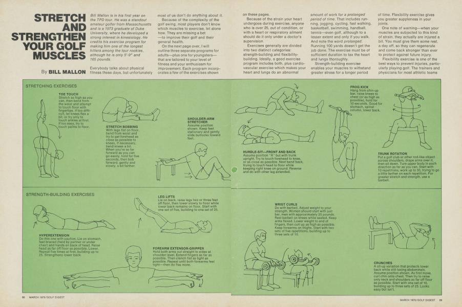 STRETCH AND STRENGTHEN YOUR GOLF MUSCLES | Golf Digest | MARCH 1976