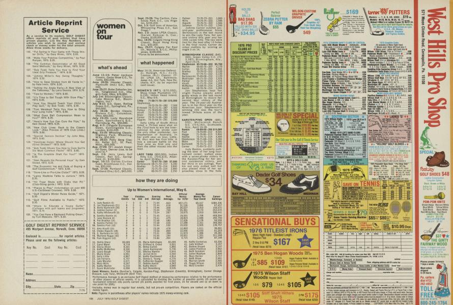Article Reprint Service | Golf Digest | JULY 1976