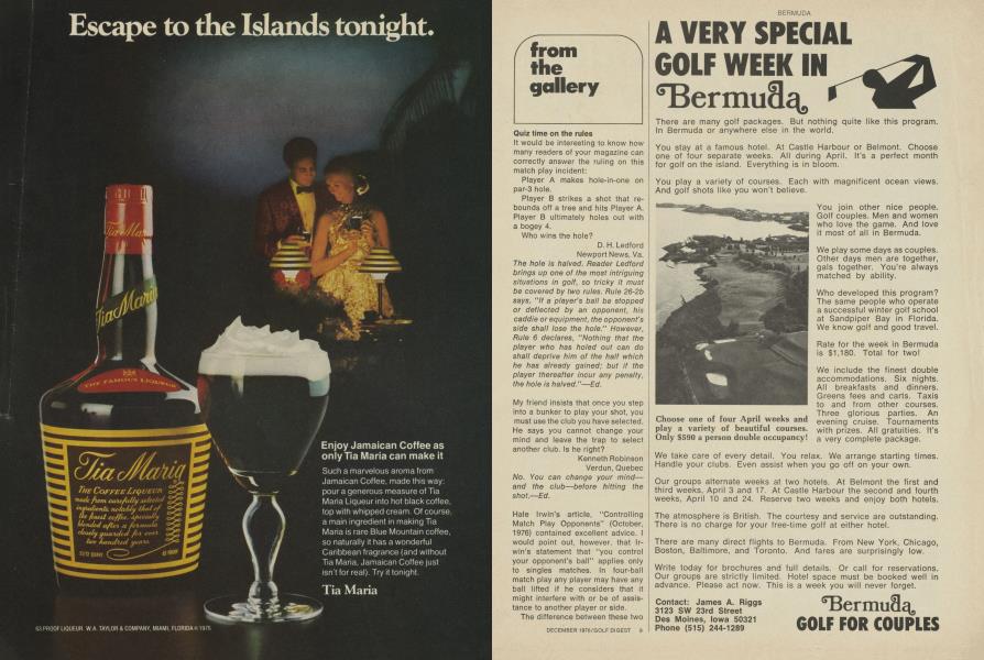 From The Gallery | Golf Digest | DECEMBER 1976
