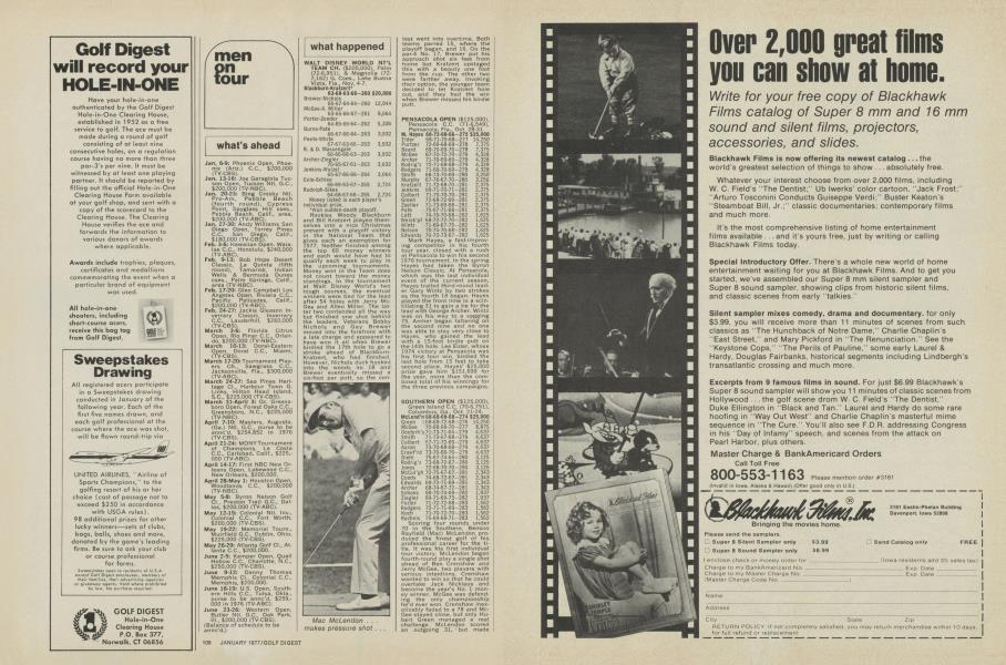 men on tour | Golf Digest | JANUARY 1977