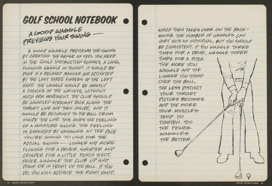 GOLF SCHOOL NOTEBOOK | Golf Digest | JANUARY 1978
