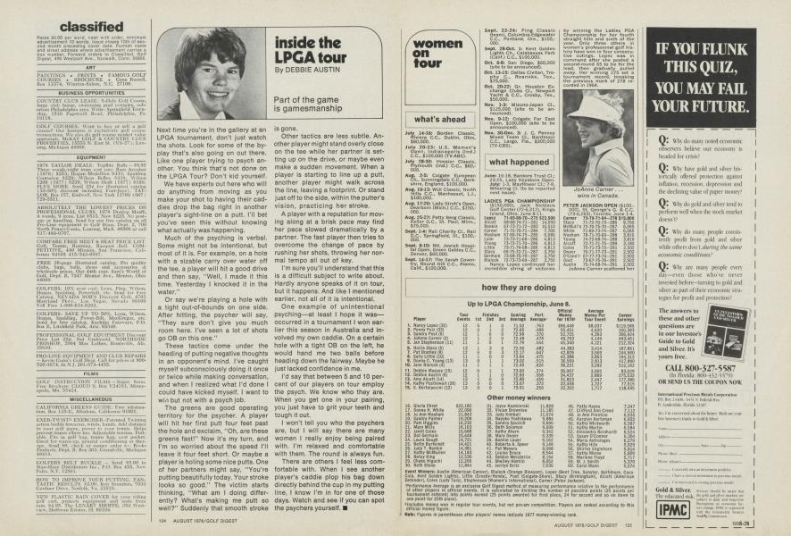 inside the LPGA tour | Golf Digest | AUGUST 1978