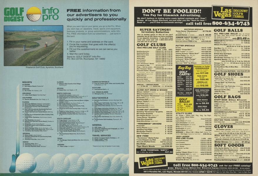 Golf Digest Ad Info Pro | Golf Digest | MARCH 1980