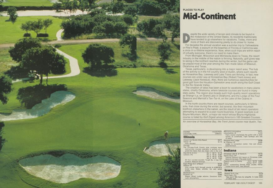 Mid-Continent | Golf Digest | FEBRUARY 1981