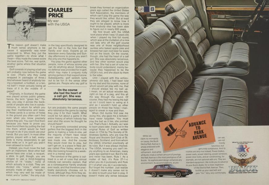 CHARLES PRICE | Golf Digest | FEBRUARY 1983
