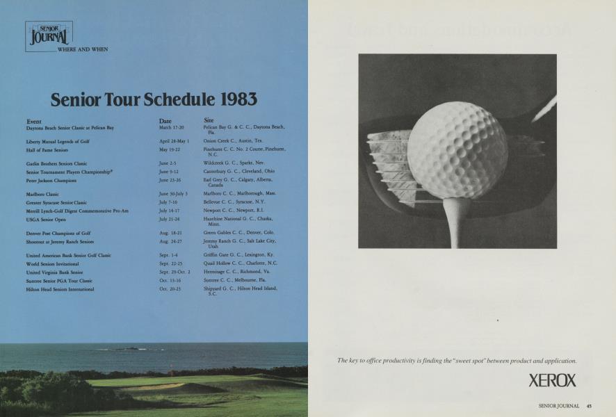 Senior Tour Schedule 1983 | Golf Digest | MARCH 1983