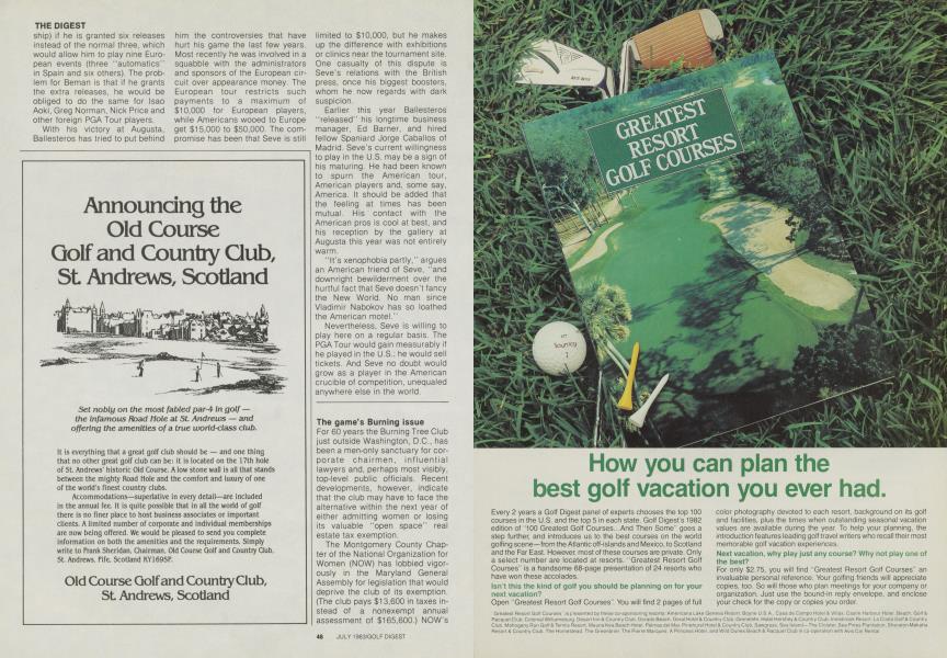 Greatest Resort Golf Course | Golf Digest | JULY 1983