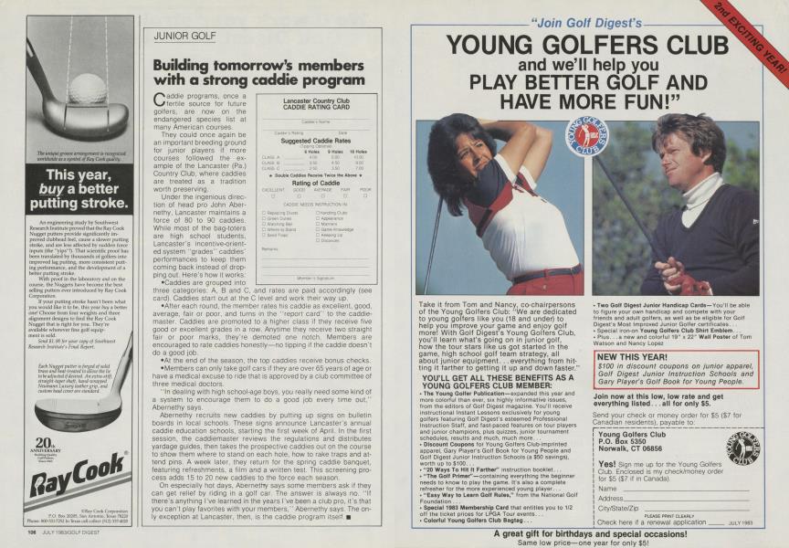 Building tomorrow’s members with a strong caddie program | Golf Digest ...