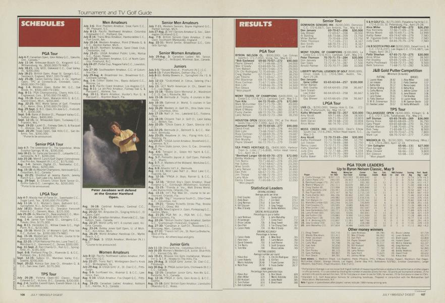 Schedules and Results | Golf Digest | JULY 1985