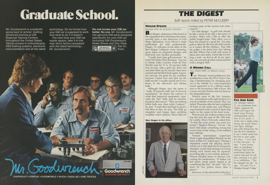THE DIGEST | Golf Digest | JANURY 1987