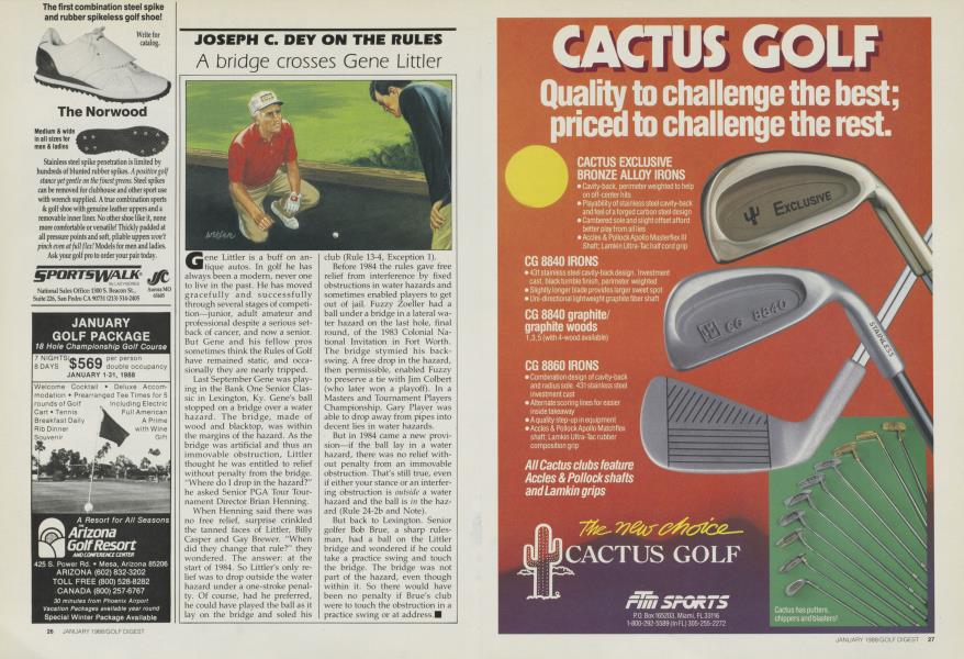 Cactus Golf PTM Sports | Golf Digest | JANUARY 1988