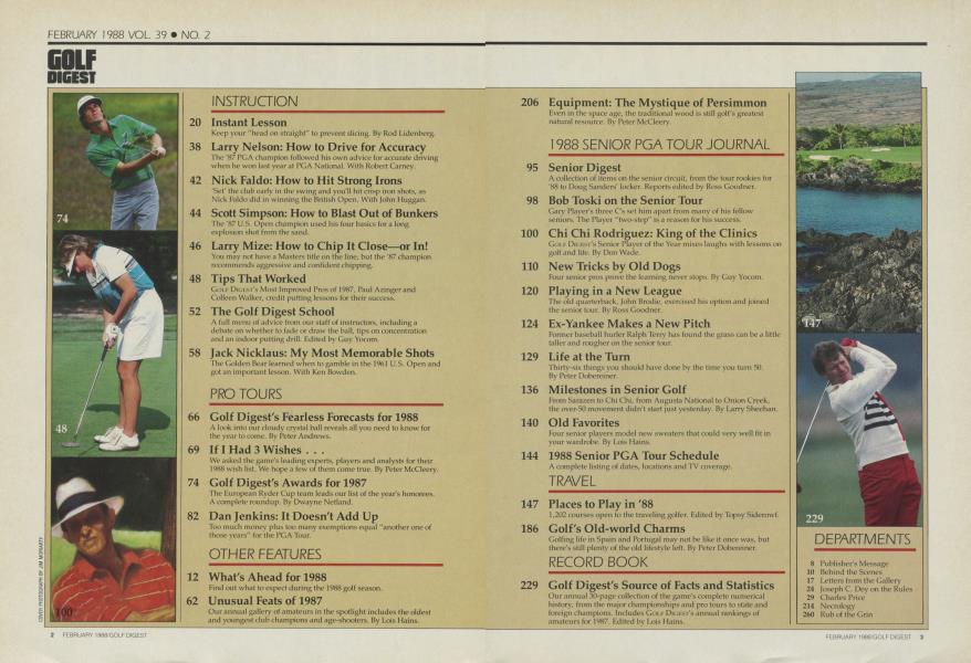 GOLF DIGEST | Golf Digest | FEBRUARY 1988